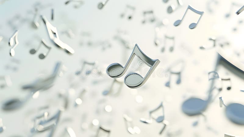 Floating Musical Notes Background for Creative Media Projects Stock ...