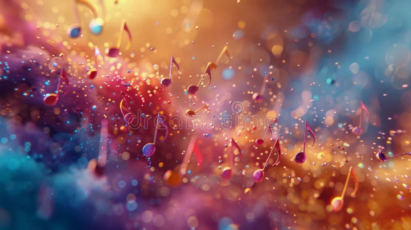 Floating Musical Notes stock image. Image of rhythm - 310849133