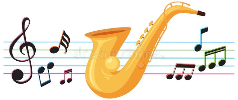 Floating Musical Notes Illustration Stock Vector - Illustration of ...