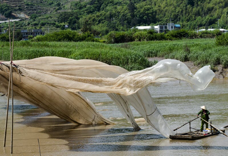 Floating nets editorial photo. Image of china, quiet - 93486986