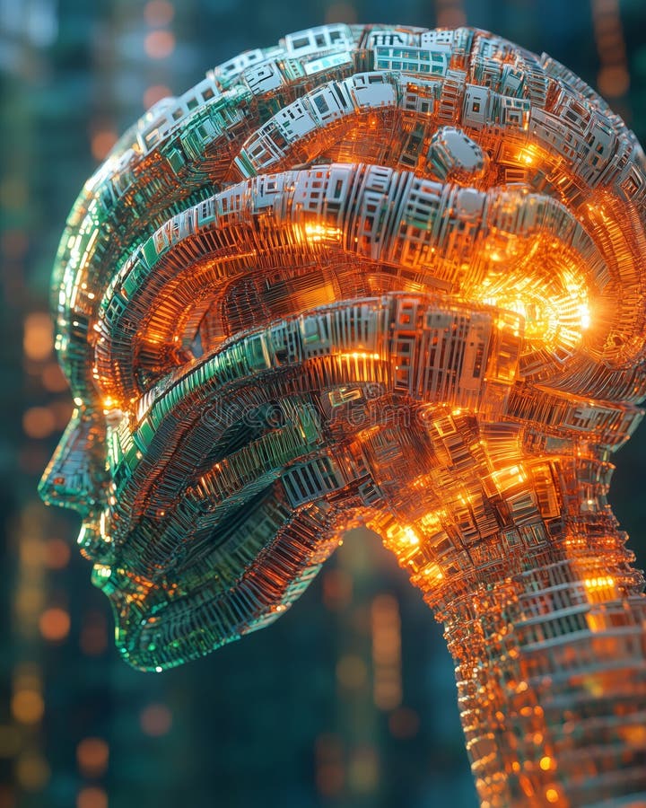 Floating Numbers Create a Captivating Brain Structure in an Ethereal ...