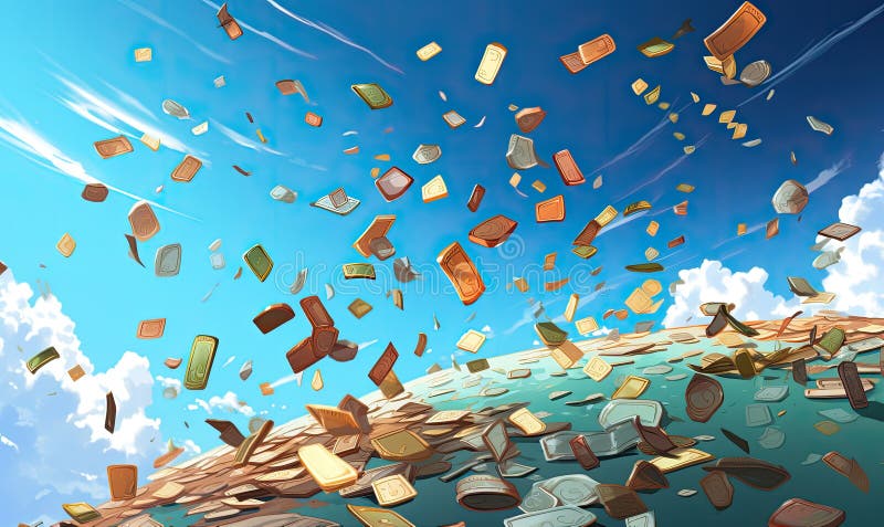 Floating Objects in Mid-air Stock Illustration - Illustration of ...