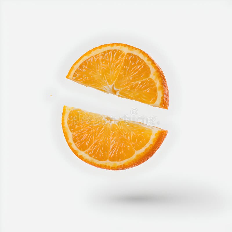 Floating Orange Slice Reveals Vibrant Segments and Juicy Texture on ...