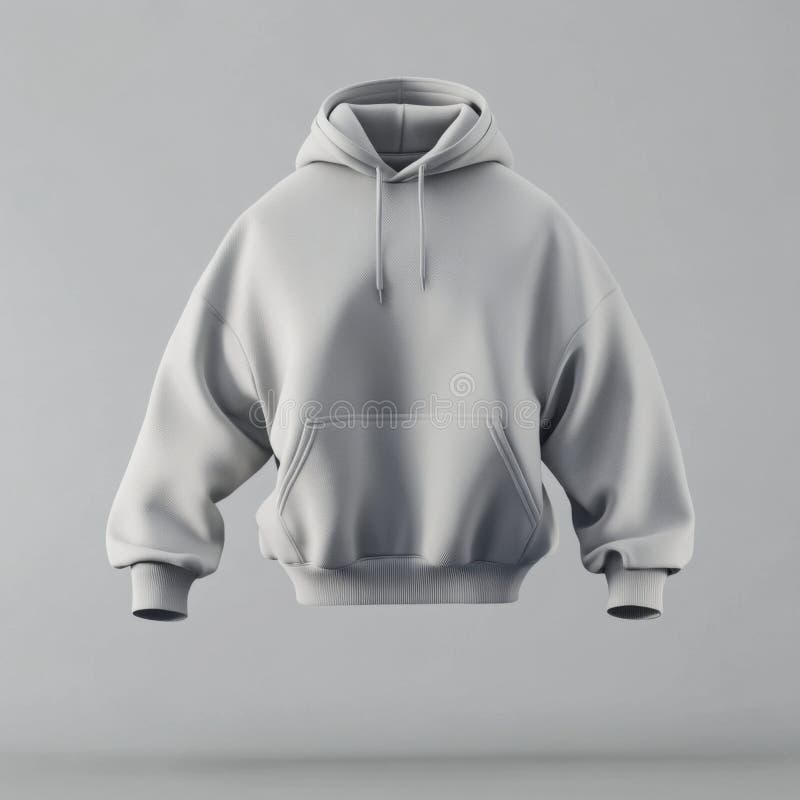 A Floating Oversized Hoodie Mockup in a Studio Setting, Isolated on a ...