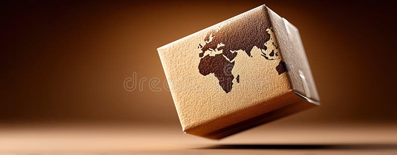 Floating Package Symbolizes Global Export and Demand, Showcasing ...