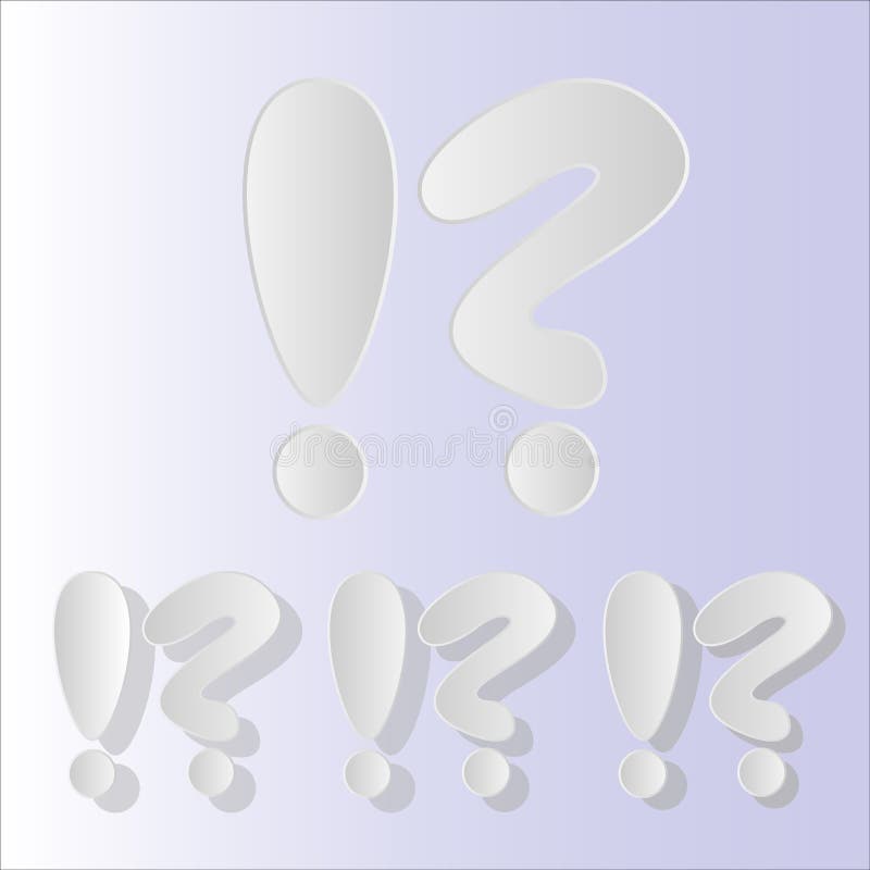 Paper Art of the Red Exclamation Mark. Vector Illustration. Stock ...