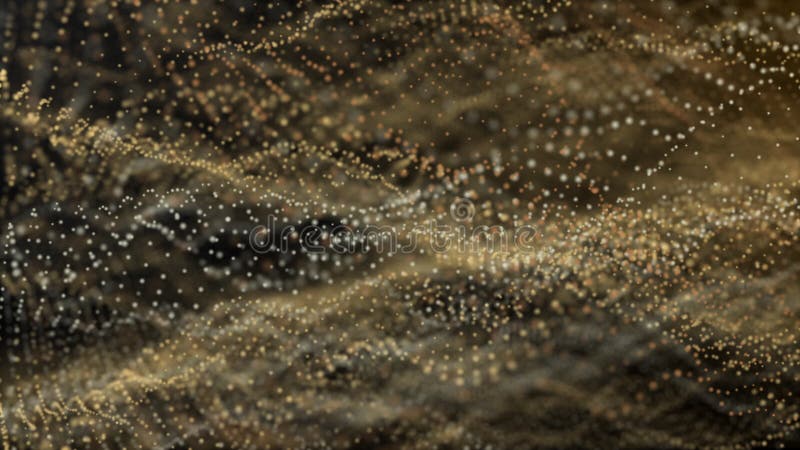 Yellow Floating Particles Background in a Seamless Loop Stock Footage ...