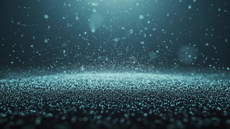 Floating Particles in Blue Abstract Space Background Stock Video ...