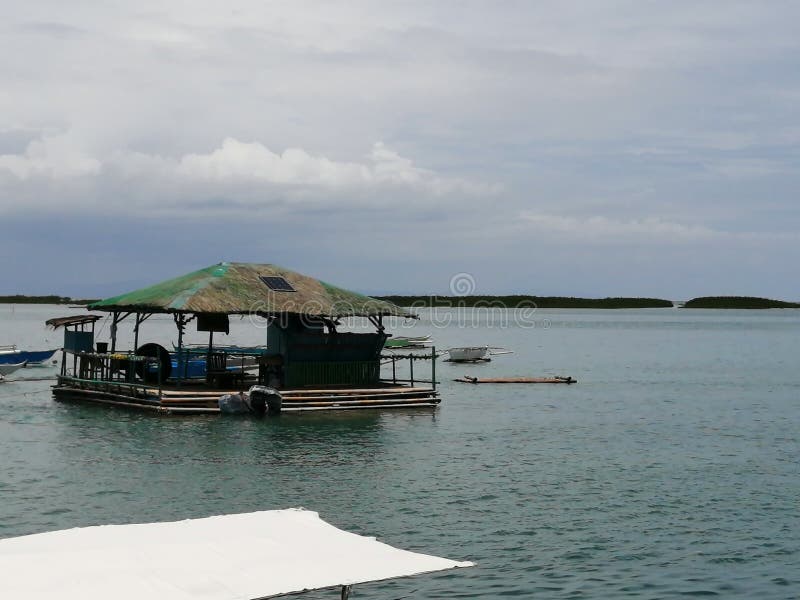 Floating Payag by the Ocean Island View Stock Photo - Image of payag ...