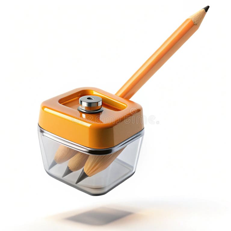 Floating Pencil Sharpener with Animated Sharpened Pencil Stock ...