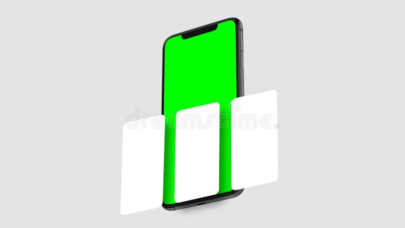 Floating Phone with UI Screens Stock Image - Image of desktop, phone ...