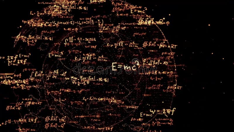 Floating Physics Formulas stock video. Video of formulas - 380841155