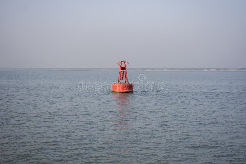 Floating Pillars Indicating the River Course Stock Image - Image of ...