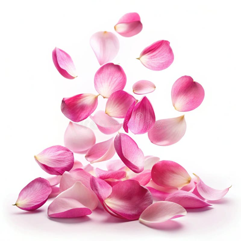 Floating pink petals stock illustration. Illustration of soft - 360427157
