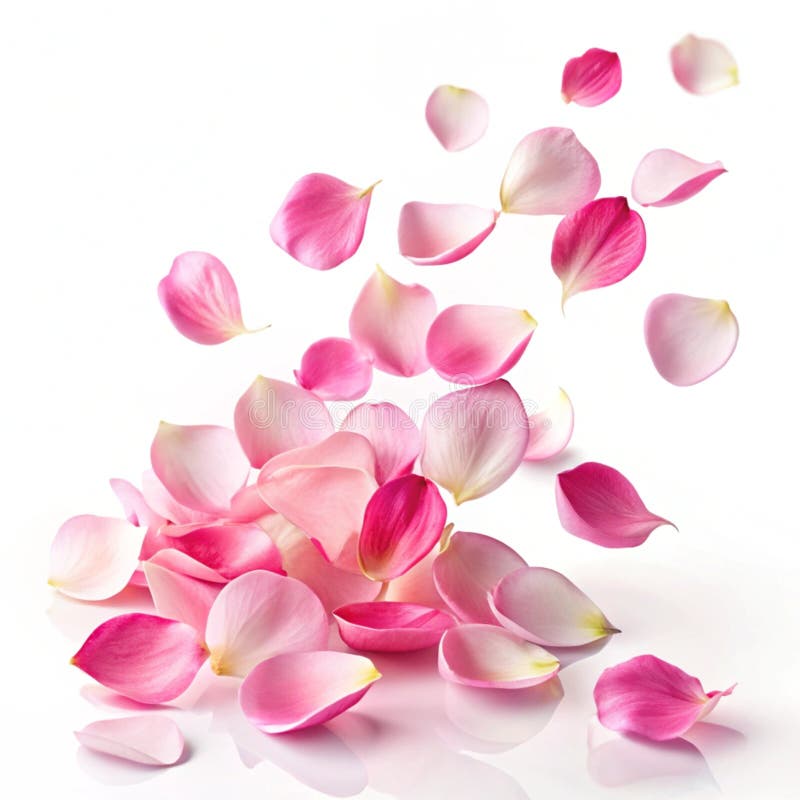 Floating pink petals stock illustration. Illustration of concept ...