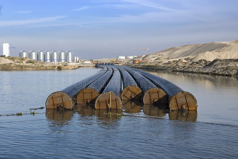 Floating Pipes stock photo. Image of unload, standby - 29271752