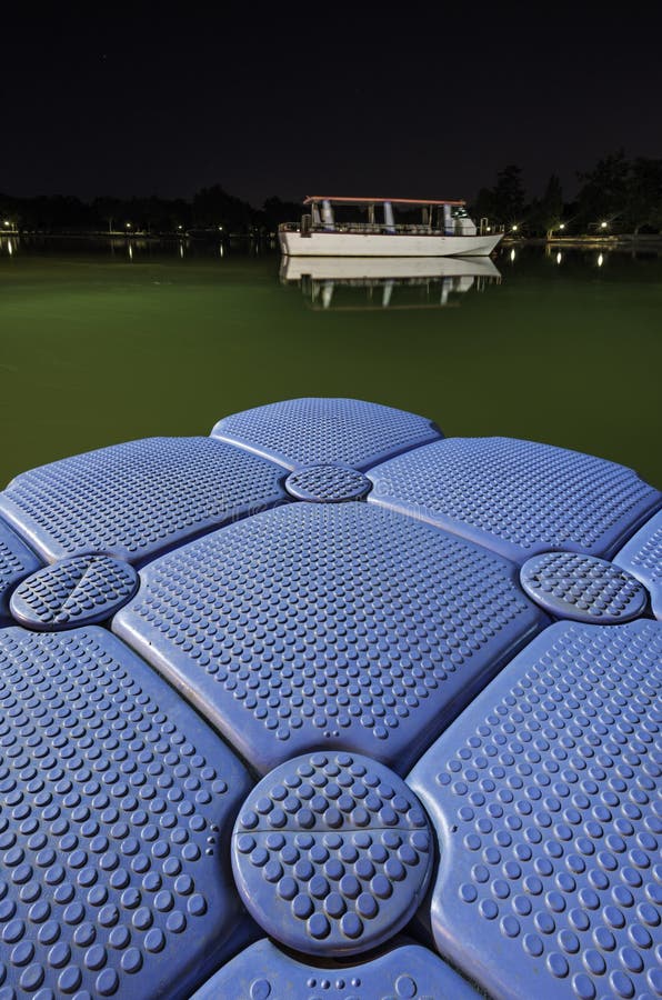 Floating Plastic Structure on the Surface Stock Image - Image of light ...