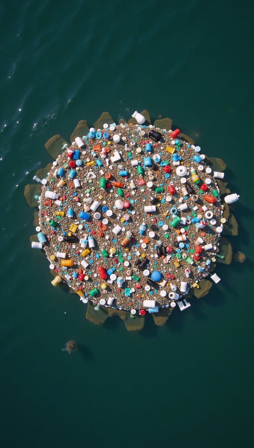 Floating Plastic Trash Depicts Environmental and Ocean Pollution Issue ...