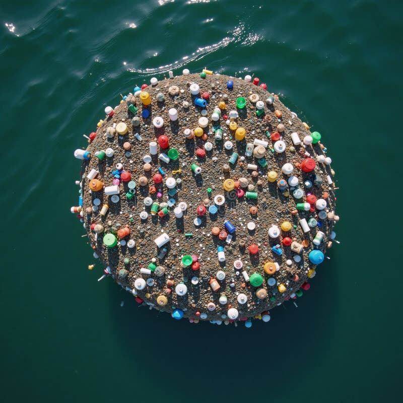 Floating Plastic Trash Depicts Environmental and Ocean Pollution Issue ...