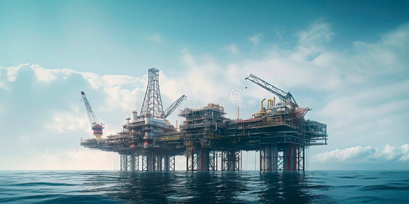 Floating Platform for Offshore Oil and Gas Production.Generative AI ...