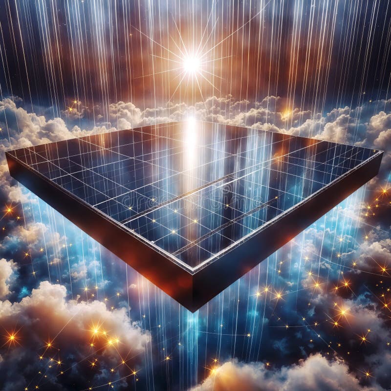 Celestial Platform: Floating Platform in the Sky with a Sun and ...