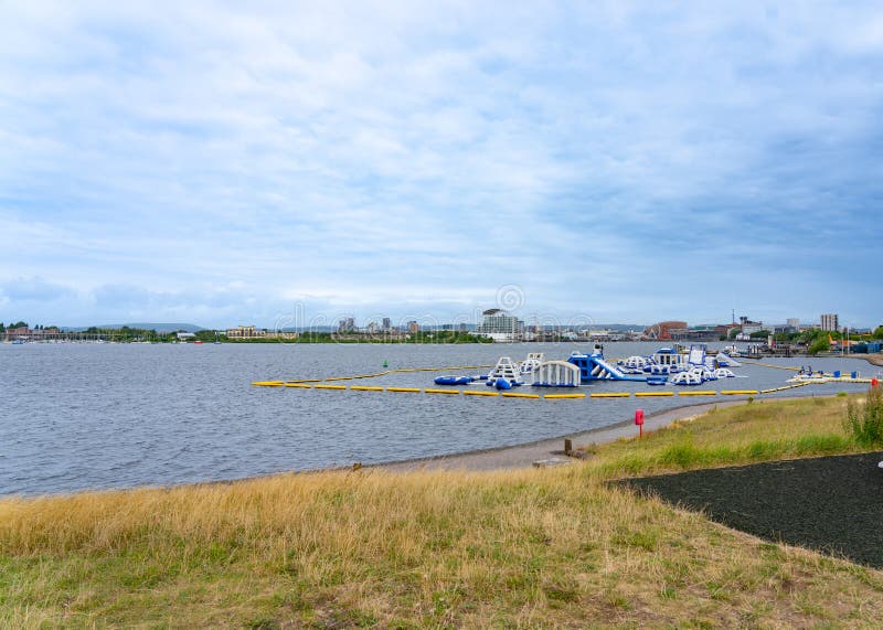 Floating Playground Attraction in Bay Editorial Image - Image of ...