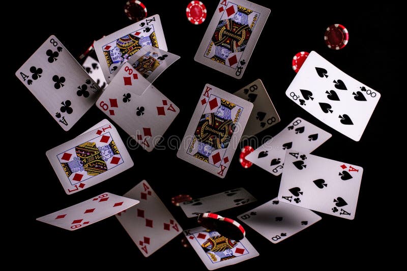 Floating Playing Cards stock illustration. Illustration of river ...