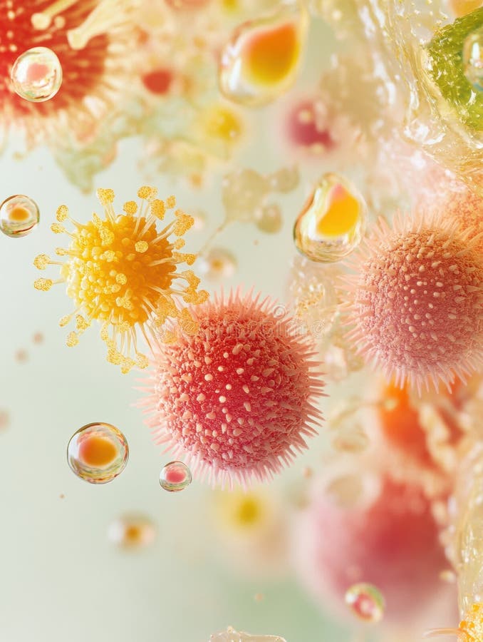 Floating Pollen Particles Causing Irritation on Skin Surface and ...