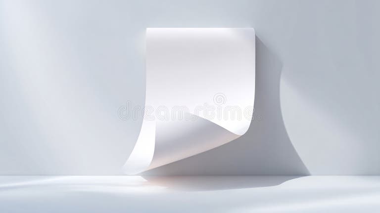 Floating Paper Mockup Casts Soft Shadows on a Clean Wall. Generated Ai ...