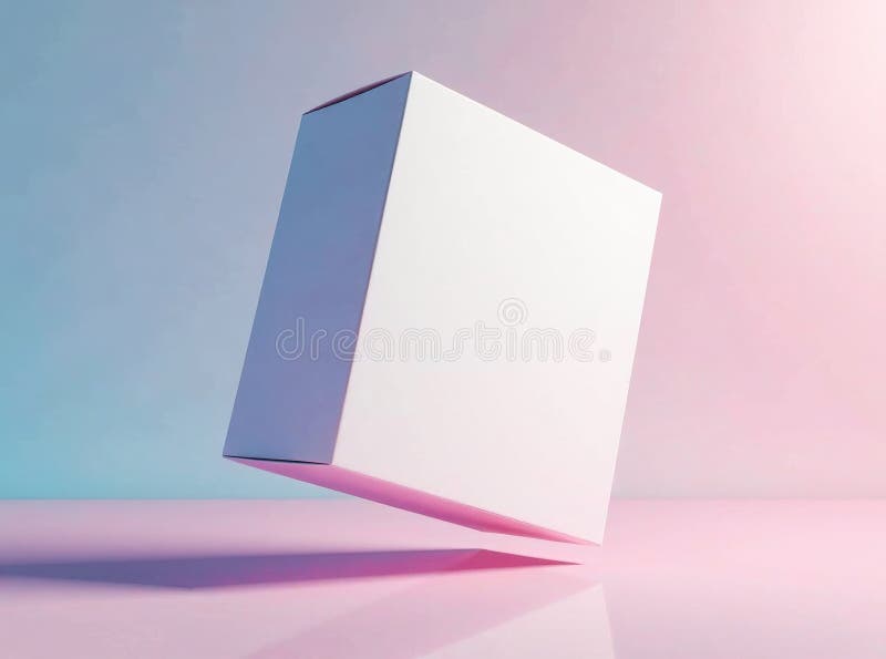 Floating Product Box Mockup Pastel Background Design for 2024 Packaging ...