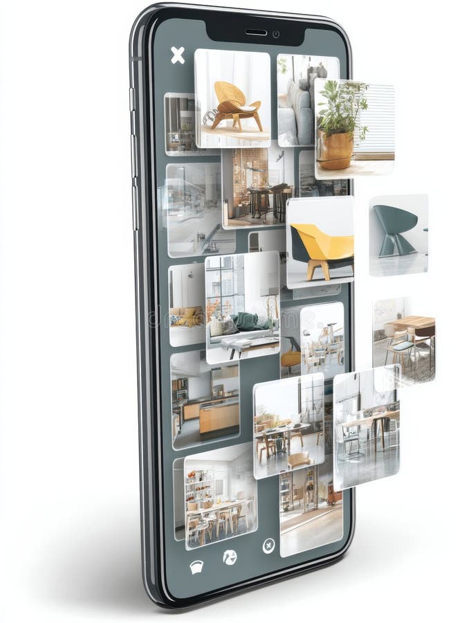 Floating Product Cards Displayed in Augmented Reality View from ...