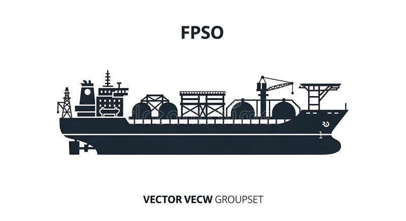 Floating Production Storage and Offloading Vessel Silhouette Stock ...
