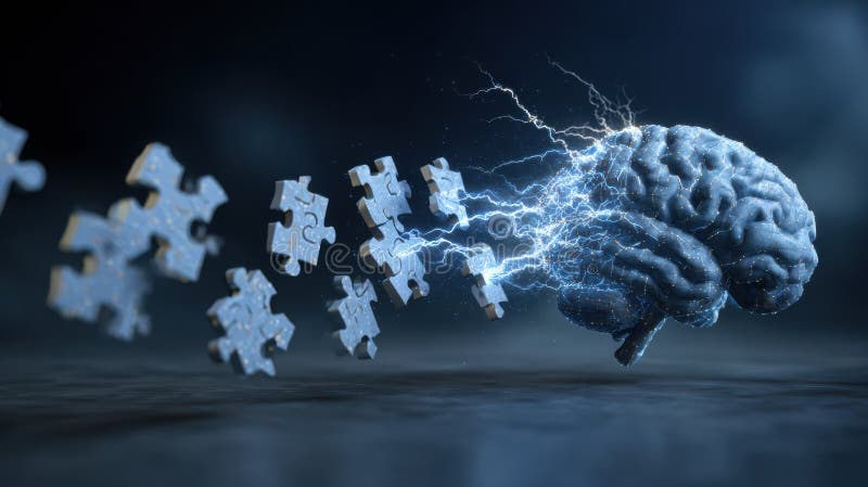 Floating Puzzle Pieces Create a Visual Representation of the Nervous ...