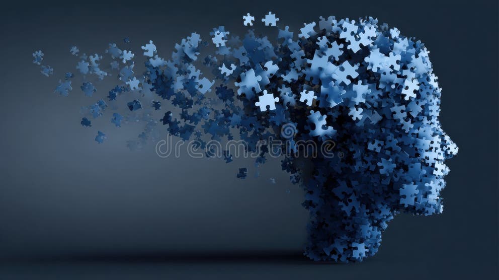 Floating Puzzle Pieces Create a Visual Representation of the Nervous ...