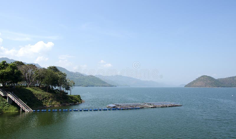 Floating raft restaurant. stock photo. Image of valley - 38837188