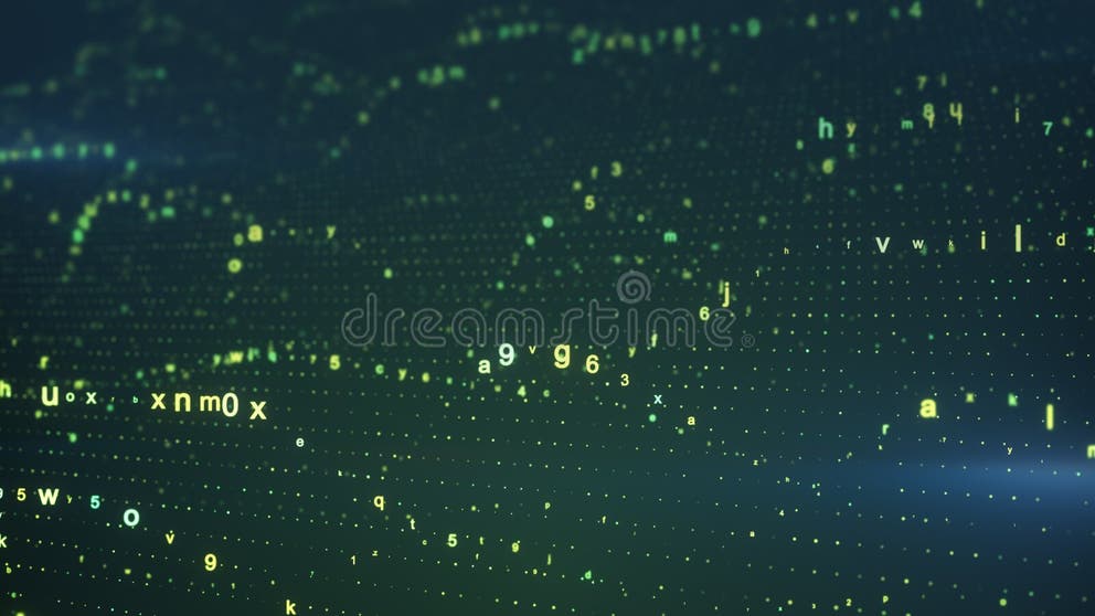 Floating Random Letters 3D Render Illustration Stock Illustration ...