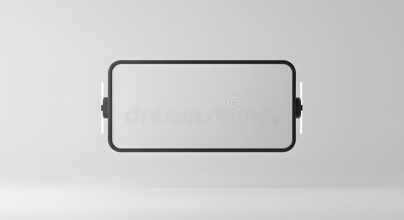 Floating Rectangular Display Screen Mockup with Minimalist Design and ...