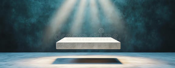 A Floating Rectangular Platform Illuminated by Dynamic Beams of Light ...