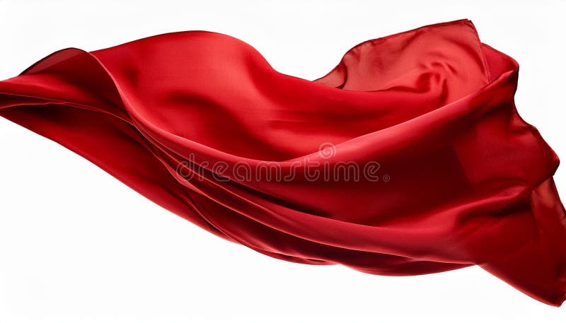Floating Red Fabric Blowing Isolate on Transparency Background PNG ...