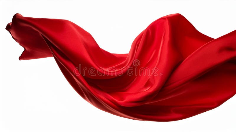 Floating Red Fabric Blowing Isolate on Transparency Background PNG ...