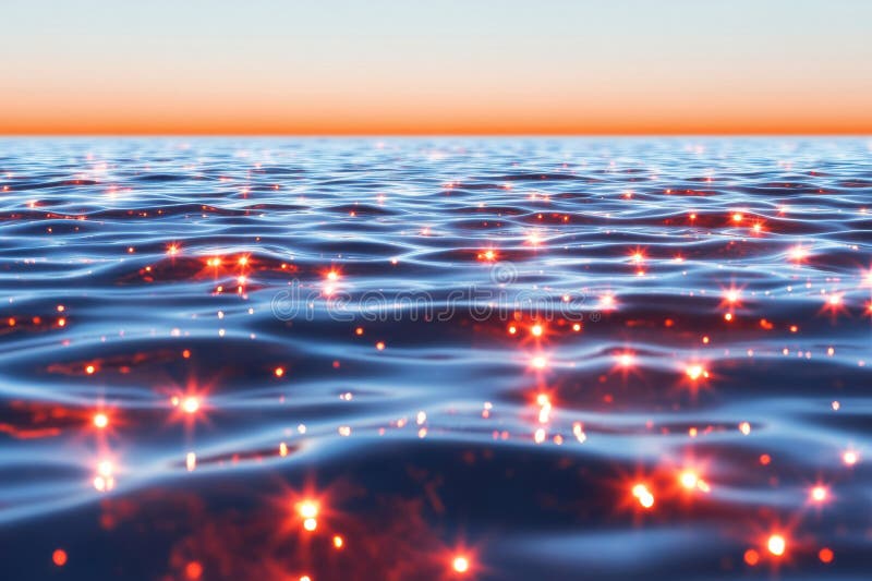 Floating Red Glowing Plankton Illuminate the Deep Oceans Surface ...