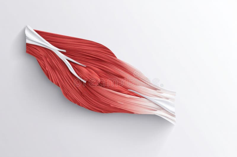 Dynamic Red Muscle Illustration on a White Background Showcasing ...