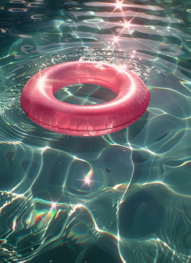 Floating Red Ring in Water stock photo. Image of still - 317710006