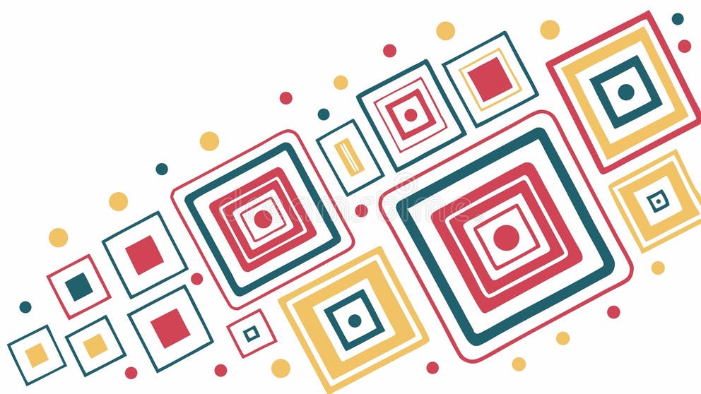 Floating Retro Squares Pattern for a Fun and Dynamic Background, Vector ...