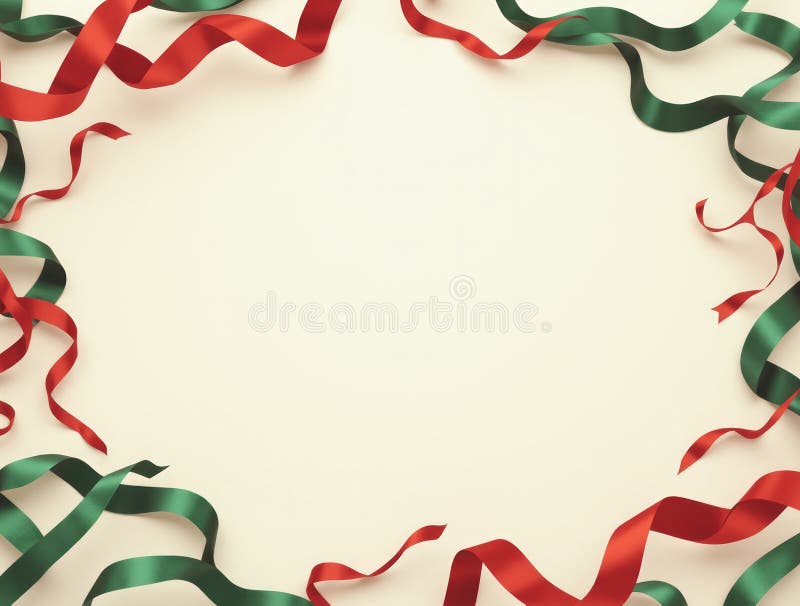 Floating Ribbons Christmas Card Stock Illustration - Illustration of ...