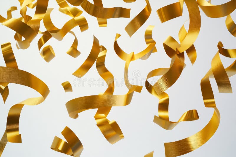 Floating Ribbons in Gold, Looping Seamlessly, Producing a Dynamic and ...