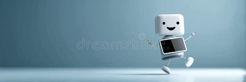 Floating Robotic Assistant Features a Smiling Face and a Hovering ...