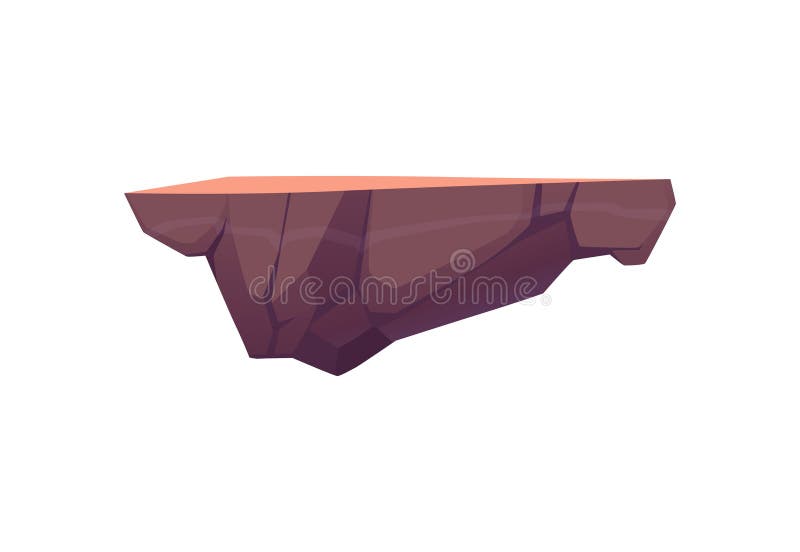 Floating Rock Platform Vector Illustration Stock Illustration ...