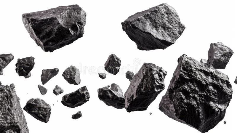 Floating Rocks in Space - Generative AI Stock Photo - Image of ...