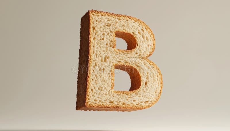 Floating Rye Bread Cutout with Number Shape Stock Image - Image of view ...